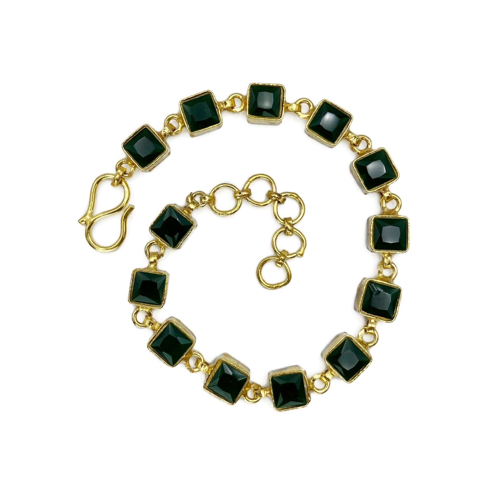 emerald stone bracelet